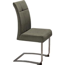 OTTO home Freischwinger &raquo;Rab&laquo; (Set) 2 Stk.Bezug in verschiedenen Qualit&auml;ten, maximale Belastbarkeit 120 kg gr&uuml;n Polyester B/H/T: 44cm x 98,5cm x 57cm,