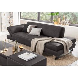 W.Schillig 2-Sitzer &raquo;taboo Designsofa mit hohem Sitzkomfort, Breite 202cm, Sitztiefe 59cm&laquo; mit Normaltiefe, inklusive Armlehnenverstellung braun 