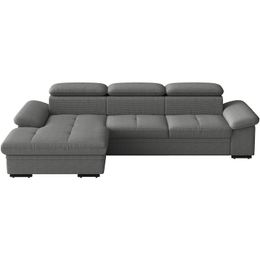 Sit & More sit&more Ecksofa &raquo;Viola, L-Form, B: 260 cm&laquo; optional Schlaffunktion,inkl Armteil- & Kopfteilverstellung grau 100% Polyester B/H/T: 260cm x 73cm x 