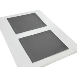 Adam Platzset &raquo;Uni Collection Light&laquo; grau Obermaterial: 100% Baumwolle B/L: 30cm x 40cm, 2 Stk., Bio-Baumwolle, eckig