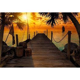 Komar Fototapete &raquo;Treasure Island - Gr&ouml;&szlig;e 368 x 254 cm&laquo; bedruckt glatt Wohnzimmer, Schlafzimmer bunt Papier B/L: 368m x 254m, Rollen: 8