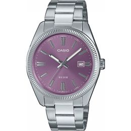 Casio Timeless Collection Herren CASIO TIMELESS COLLECTION Quarzuhr Armbanduhr, Herrenuhr, Damenuhr, Datum, Neo-Display, Edelstahlarmband silber 