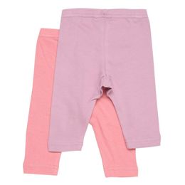 Pippi Babywear Kinder Leggings "Leggings w.AOP (2-pack)" in Rosa | Gr.: 98