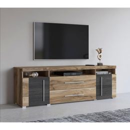 OTTO home Lowboard &raquo;Roger,Breite 182 cm, stilvolle TV-Kommode, 2T&uuml;ren 2 Schubladen&laquo; TV-Schrank mit viel Stauraum, TV-Board braun B/H/T: 182cm x 59,5cm