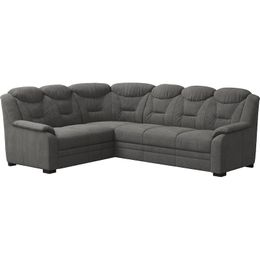 COTTA Ecksofa &raquo;Marcus L-Form&laquo; wahlweise mit Schlaffunktion & Stauraum grau 100% Polyester B/H/T: 263cm x 99cm x 211cm, Struktur soft, Bettfunktion 