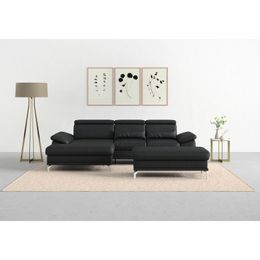 Sit & More sit&more Ecksofa &raquo;Cabrio L-Form, B: 295 cm, mit Sitztiefen-, Arm- & Kopfteilverstellung&laquo; 2 Nierenkissen, Federkern, optional Schlaffunktion und 