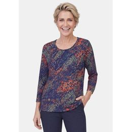 GOLDNER Jerseyshirt in feinem Glanz in bunt / gemustert | Gr.: 38