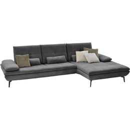 Die PlanBar Ecksofa &raquo;MP-IN23002 L-Form&laquo; wahlweise mit Armteil- und Sitztiefenverstellung schwarz 100% Recyceltes Polyester B/H/T: 322cm x 93cm x 188cm