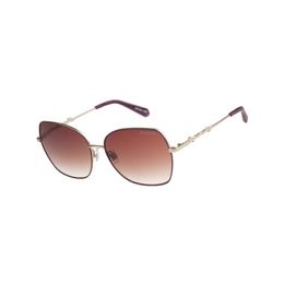 Superdry Damen Sonnenbrille &raquo;Modell 995062&laquo; Form Butterfly, Logoschriftzug auf B&uuml;gel, Metallfassung braun Einheitsgr&ouml;&szlig;e