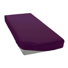 bellana Spannbettlaken &raquo;bellana Aqua mit Elasthan, 160 g/m&sup2;&laquo; Spannbetttuch f&uuml;r Matratzen bis 35cm H&ouml;he, b&uuml;gelfrei, faltenfrei lila Jersey-Elasthan, 