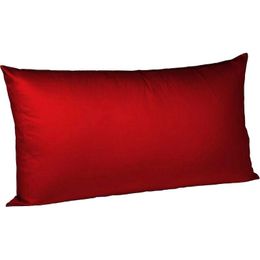 Fleuresse Kissenbezug &raquo;Colours Mako Satin, 100% Baumwolle, mit Rei&szlig;verschluss&laquo; Mako Satin, gl&auml;nzend, glatt, Premium Qualit&auml;t rot Mako-Satin, Mako-