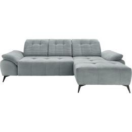 Home Affaire Ecksofa &raquo;Fiore modern und bequem, schmale Armlehnen, tolle Detailverarbeitung&laquo; zwei verschiedene Fu&szlig;farben w&auml;hlbar grau 93% Polyester, 7%