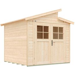 Weka Gartenhaus &raquo;226 Gr.2, 21 mm&laquo; beige Massivholz Fu&szlig;boden im Gartenhaus, ohne R&uuml;ck- und Seitenwand, ohne Dacheindeckung