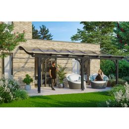 Skan Holz Terrassendach &raquo;Venezia&laquo; grau Polycarbonat (PC) B/H/T: 648cm x 278cm x 389cm, farbig lasiert