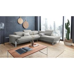 W.Schillig Ecksofa &raquo;finn, toller Sitzkomfort, L-Form, hochwertige Verarbeitungsdetails&laquo; German Design Award 2016, Fu&szlig;gestell Chrom gl&auml;nzend, Breite 
