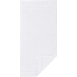 Egeria Gaestehandtuecher &raquo;Micro Touch&laquo; Streifenbord&uuml;re, extrem saugf&auml;hig & flauschig, 100% Baumwolle wei&szlig; Walkfrottee, Obermaterial: 100% Baumwolle B/L: 