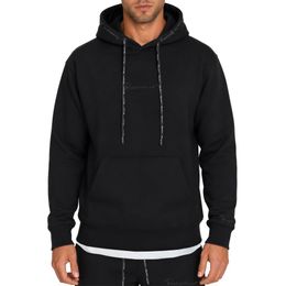 Reichstadt Herren Regular Fit Hoodie Marken-Stick in Black | Gr.: S