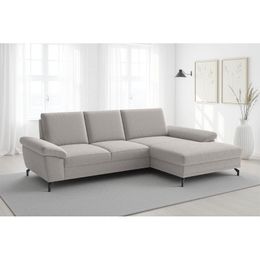 Sit & More sit&more Ecksofa &raquo;Chelsea L-Form, B: 264 cm, mit Armteil-& Sitztiefenverstellung&laquo; optional Schlaffunktion und Bettkasten grau 95% Polyester, 5% 