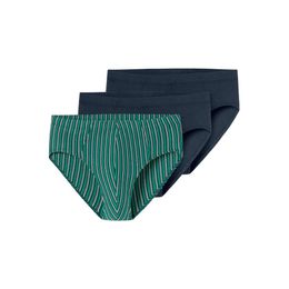 Schiesser Mini Slip / Unterhose 95/5 Essentials in Blau / gr&uuml;n | Gr.: XXL
