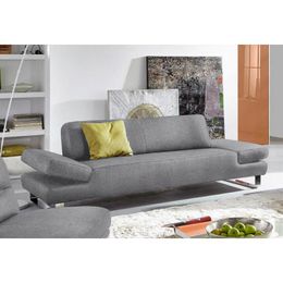 W.Schillig 2-Sitzer &raquo;taboo Designsofa mit hohem Sitzkomfort, Breite 202cm, Sitztiefe 69cm&laquo; mit &Uuml;bertiefe, inklusive Armlehnenverstellung grau 