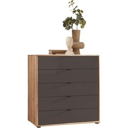 Wiemann Schubkastenkommode &raquo;Cardiff Sideboard, W&auml;scheschrank, teilmassiv Bianco-Eiche, Schubladen&laquo; Glas- oder Massivholzfront, verschiedene Breiten, 