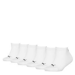 Puma Herren Puma Sneakersocken &raquo;Puma KIDS PLAIN SNEAKER 6P ECOM&laquo; 6 Paar, mit verst&auml;rktem Zehenbereich wei&szlig; 31-34