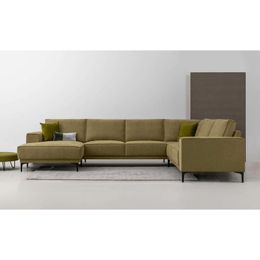 OTTO home Wohnlandschaft &raquo;OLAND Struktur fein U-Form, XXL, B: 342 cm, Skandi-Design&laquo; Skandi-Design in Struktur, Flachgewebe, Luxus-Microfaser, Boucle 