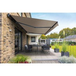 Konifera Halbkassettenmarkise &raquo;SUN LED&laquo; mit Funkmotor und LED-Stripes, verschiedene Gr&ouml;&szlig;en und Farben beige Aluminium, Polyester, Stahl 400cm, 300cm
