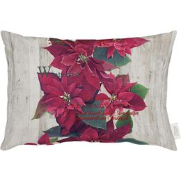Apelt Dekokissen &raquo;2600&laquo; Kissenh&uuml;lle mit F&uuml;llung, 1 St&uuml;ck rot Baumwolle, Polyester B/L: 35cm x 50cm, 1 Stk.
