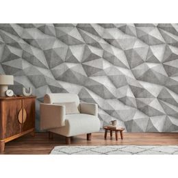 Livingwalls living walls Fototapete &raquo;THE WALL III Beton-Optik Tapete Motivtapete Grafik Beton&laquo; matt glatt Vliestapete 3D-Optik f&uuml;r Schlafzimmer K&uuml;che Wohnzimmer 