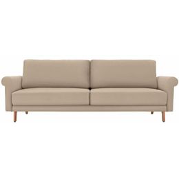 Creation BY ROLF BENZ 2-Sitzer &raquo;CR.450, Designsofa, Loungesofa&laquo; modern Landhaus, F&uuml;&szlig;e in Nussbaum, Breite 168 cm beige NaturLEDER OSKAR (echtes 