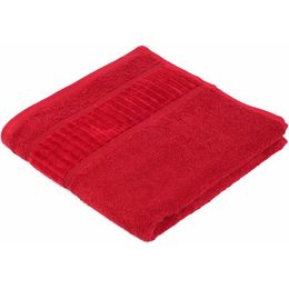 G&ouml;zze Handt&uuml;cher &raquo;BIO Frottier&laquo; im Set, Bio-Baumwolle, Pastell Farben, mit geschorener Bord&uuml;re rot Walkfrottier, Obermaterial: 100% Baumwolle B/L: 