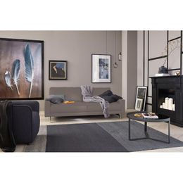 Creation BY ROLF BENZ 3-Sitzer &raquo;CR.450, Designsofa, Loungesofa&laquo; Armlehne niedrig, Fu&szlig; chromfarben gl&auml;nzend, Breite 204 cm beige Jacquard-Flachgewebe 