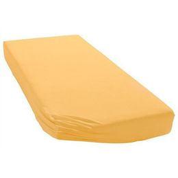 bellana Spannbettlaken &raquo;bellana Aqua mit Elasthan, 160 g/m&sup2;&laquo; Spannbetttuch f&uuml;r Matratzen bis 35cm H&ouml;he, b&uuml;gelfrei, faltenfrei gold Jersey-Elasthan, 