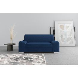 DOMO collection 2-Sitzer &raquo;Anzio in kubischer Formensprache, flache Armlehnen, Breite 184cm&laquo; wahlweise mit Federkern blau B/H/T: 184cm x 85cm x 93cm, 
