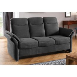 Home Affaire 3-Sitzer &raquo;Tahoma&laquo; mit Armteilverstellung, Federkern grau B/H/T: 199cm x 103cm x 89cm, Luxus-Microfaser ALTARA NUBUCK
