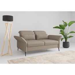 Sit & More sit&more 2,5-Sitzer &raquo;Emely, inkl. Sitztiefenverstellung&laquo; wahlweise mit Schlaffunktion, Kopf- & Armteilverstellung grau 95%Polyester, 5% Polyamid B/H/T
