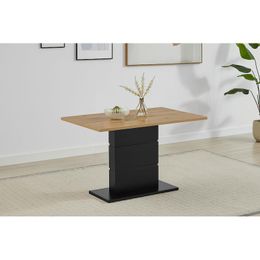 OTTO home Esstisch &raquo;Geranie&laquo; mit pflegeleichter Melaminoberfl&auml;che, lackierter Fu&szlig; schwarz MDF B/H/T: 120cm x 76cm x 80cm