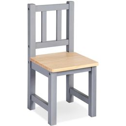 Pinolino Stuhl &raquo;Fenna, grau/natur&laquo; () f&uuml;r Kinder grau Massivholz B/H/T: 26cm x 55cm x 26cm