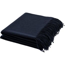 ZOEPPRITZ1828 Wohndecke &raquo;Since 1828 Cashmere&laquo; Klassisch unifarbenes Plaid aus besonders feinem Cashmere blau Kaschmir B/L: 130cm x 180cm