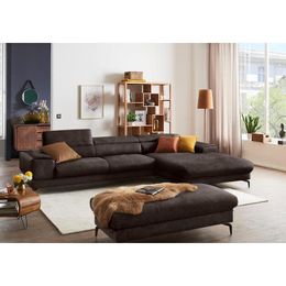 W.Schillig Ecksofa &raquo;piedroo, Designsofa mit tollem Sitzkomfort, bequem und elegant, L-Form&laquo; Kopfteilverstellung, wahlweise mit Sitztiefenverstellung, 
