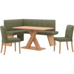 OTTO home Eckbankgruppe &raquo;Nina&laquo; Set, 4er, 4 Stk. tlg. Sitzgruppe Esszimmer St&uuml;hle Tisch und Bank bequem gepolstert gr&uuml;n 90% PES, 5% Nylon, 5% Rayon B/H