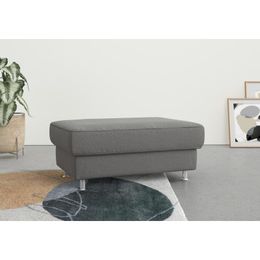 Sit & More sit&more Stauraumhocker &raquo;Apulia&laquo; mit Stauraum grau Webstoff (100% Polyester);Struktur weich ( 90% Polyester, 10% Polyamis, );Luxus-Microfaser Euphoria