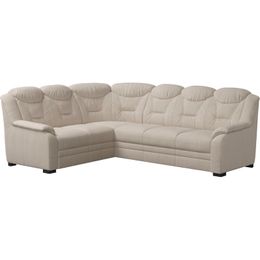 COTTA Ecksofa &raquo;Marcus L-Form&laquo; wahlweise mit Schlaffunktion & Stauraum beige 100% Polyester B/H/T: 263cm x 99cm x 211cm, Struktur soft, langer Schenkel