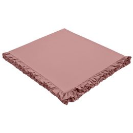 OTTO home Tagesdecke &raquo;Violetta, leichter &Uuml;berwurf mit R&uuml;schen, ohne F&uuml;llung&laquo; mit Volants, 100% Baumwolle, auch als Tischdecke verwendbar rosa 