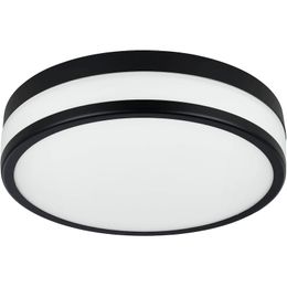 Eglo Deckenleuchte &raquo;LED Palermo Deckenlampe, Wohnzimmerlampe, Metall und Glas, IP44, Lampe&laquo; LED-Modul 1 Stk. Warmwei&szlig; Wand-/Deckenleuchte - H7,5 x &Oslash;30