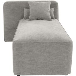 Home Affaire Ottomane &raquo;Sundstrup&laquo; Modulserie, individuelle Zusammenstellung grau 100% Polyester B/H/T: 100cm x 76,5cm x 153cm, Samtoptik, Ottomane 