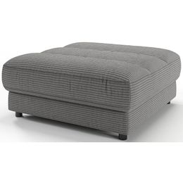 3C Candy Polsterhocker &raquo;Stripes&laquo; Passend zur Serie Stripes grau 88% Polyester, 12% Polyacryl B/H/T: 100cm x 43cm x 100cm, Cord