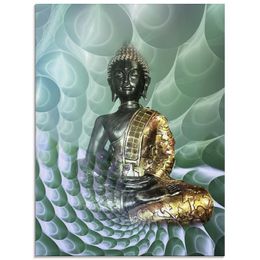 Artland Glasbild &raquo;Buddhas Traumwelt CB&laquo; Religion 1 Stk. tlg. in verschiedenen Gr&ouml;&szlig;en bunt B/H/T: 60cm x 80cm, Glasbild Religion Hochformat, 1 Stk.