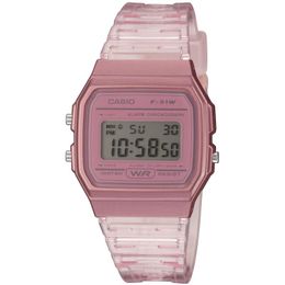 Casio Timeless Collection Damen CASIO TIMELESS COLLECTION Chronograph Quarzuhr, Armbanduhr,Herren,Damen,Jugendliche, Digitaluhr,Resinarmband rosa 